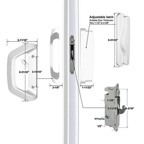 EASILOK A10 Sliding Door Lock – Keyed Sliding Glass Door Lock with ...